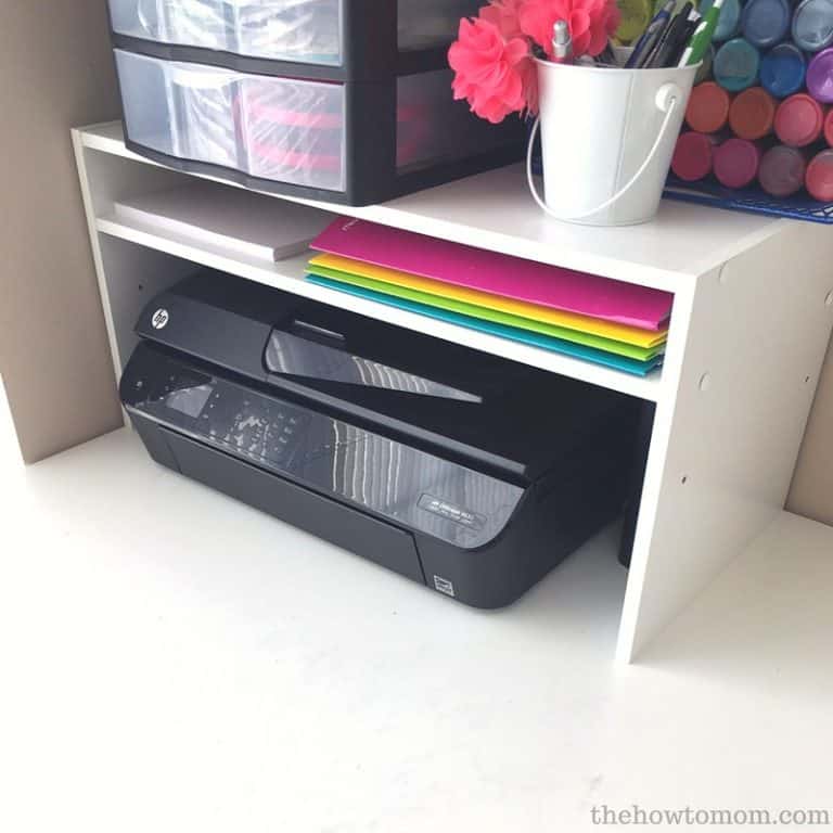 Organization Hack – DIY Desktop Printer Shelf from a Shoe Rack – The ...
