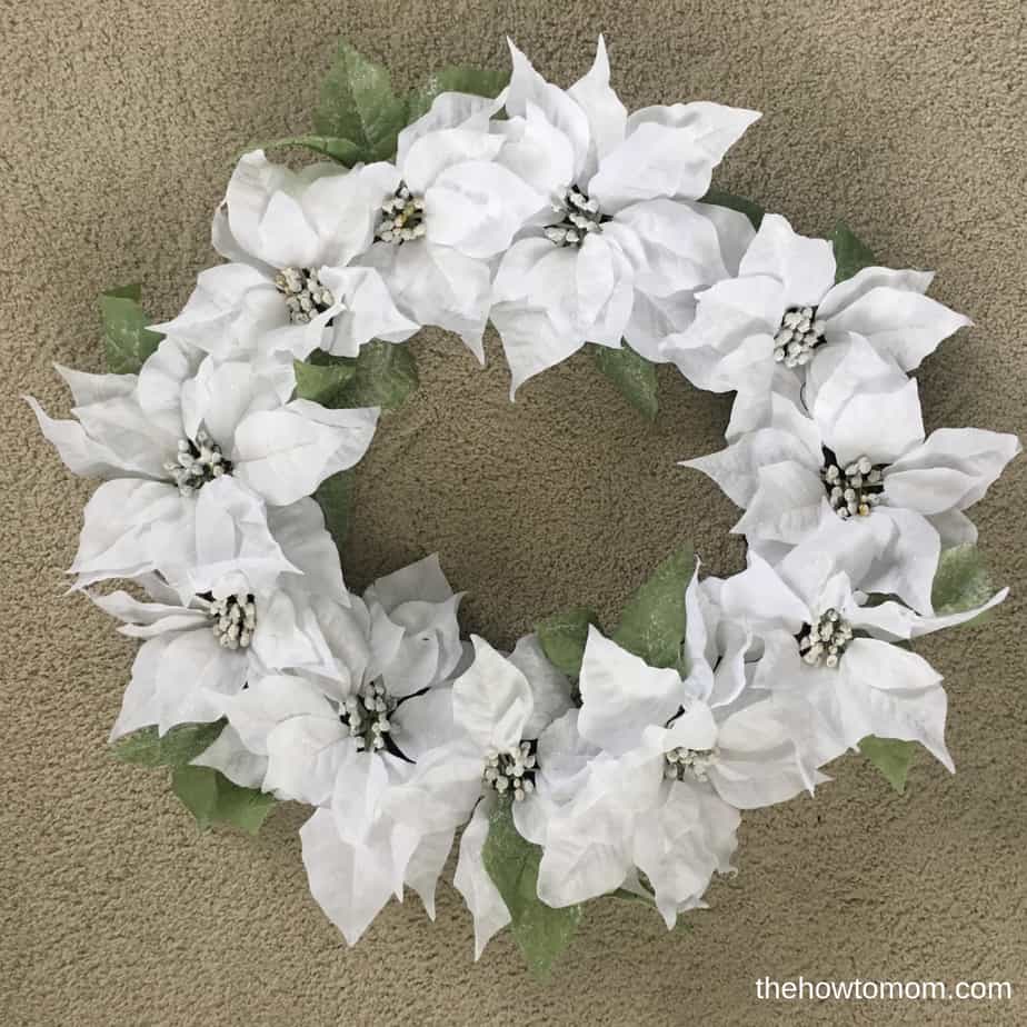 How to Make a Poinsettia Wreath – The How To Mom