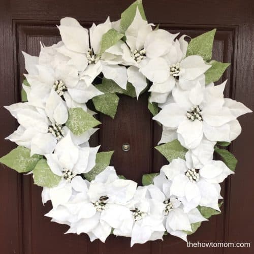 How to Make a Poinsettia Wreath – The How To Mom
