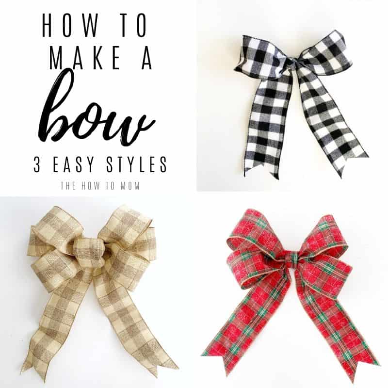 How To Make A Bow For A Wreath Easy The How To Mom