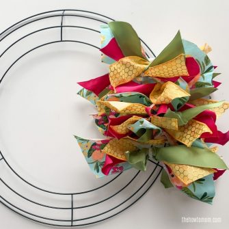 How to Make a Ribbon Wreath - Easy! • The How To Mom