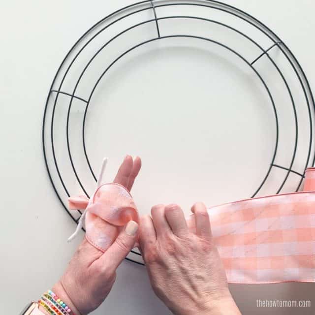 How to Make a Ribbon Wreath – Easy! – The How To Mom